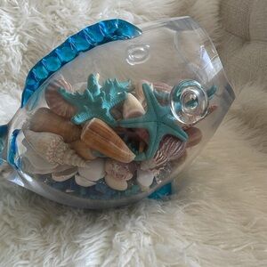 Accents | Glass Fish Bowl With Seashells | Poshmark